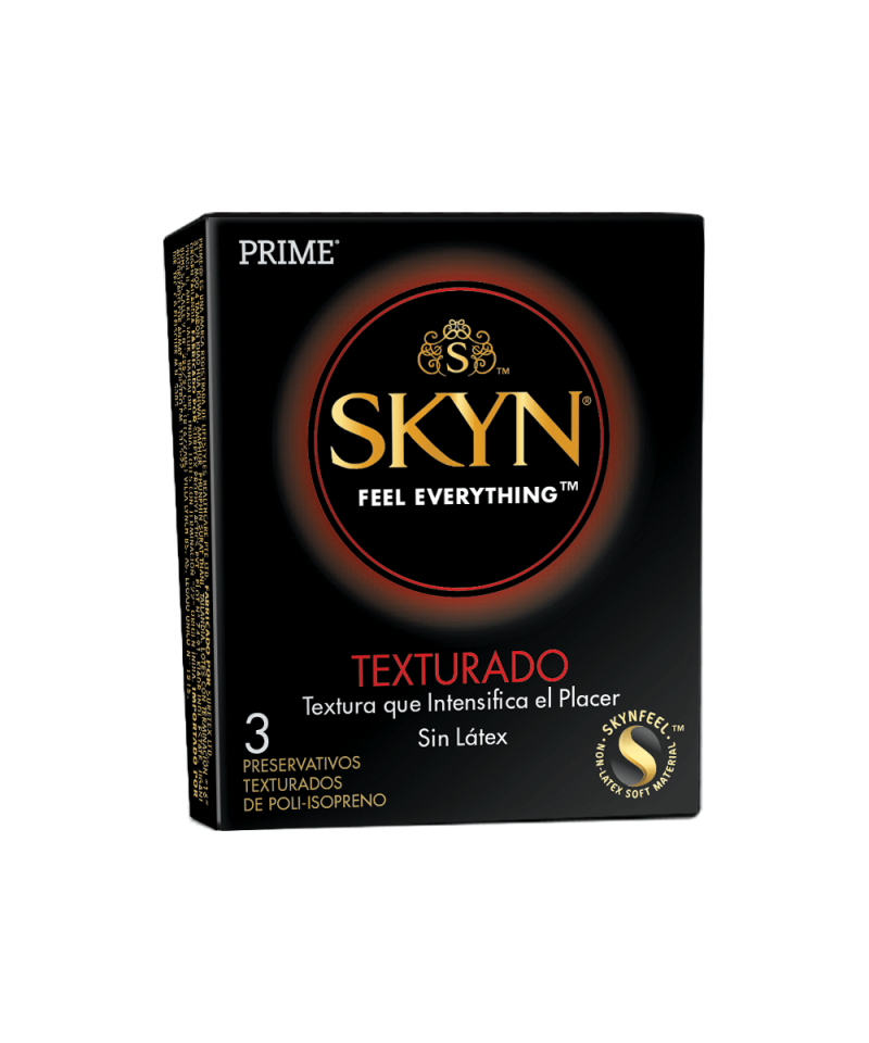 Preservativos De Látex Skyn Texturado Prime Caja X3unds