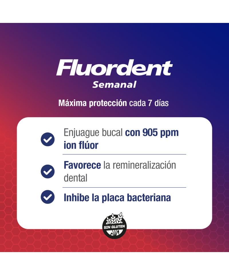 Fluordent Semanal Enjuague Bucal Anticaries X 50 Ml