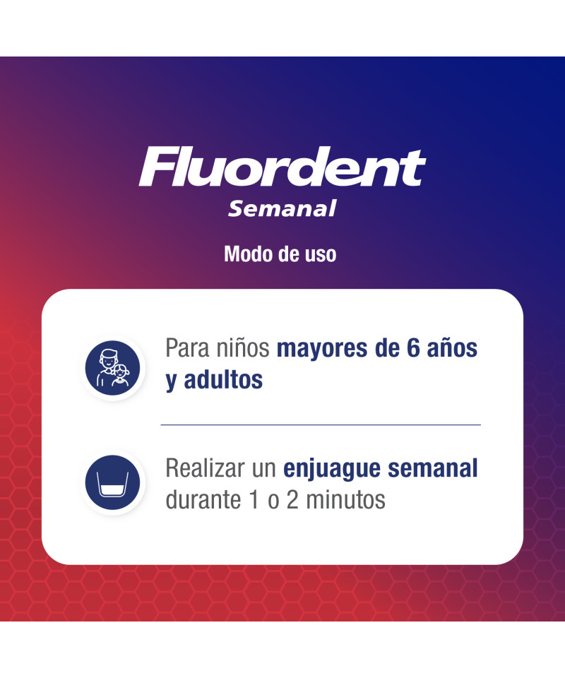 Fluordent Semanal Enjuague Bucal Anticaries X 50 Ml